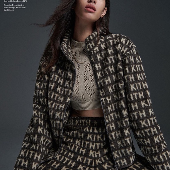 Kith | Sweaters | Kith Women Sherpa Monogram Full Zip Sz Xs | Poshmark